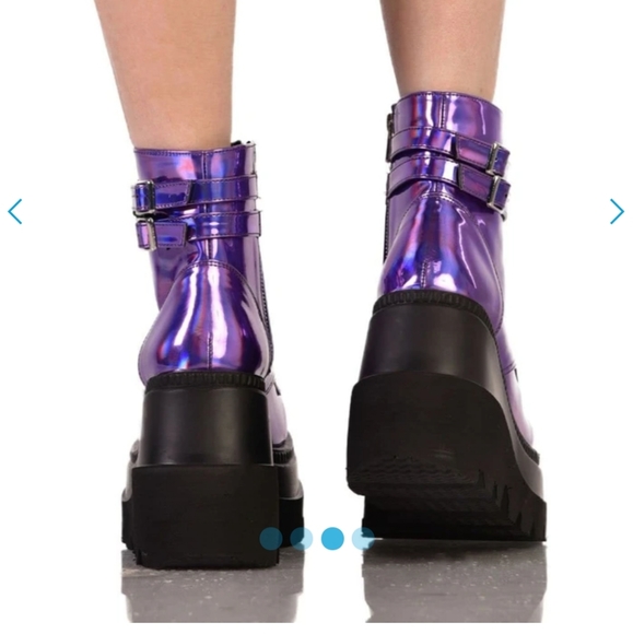 Demonia | Shoes | Demonia X Ihr Super Stacked Purple Holo Platform B ...